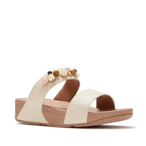 Fitflop Lulu Beaded Slides - Paris Beige