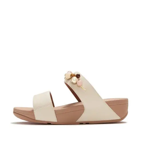 Fitflop Lulu Beaded Slides - Paris Beige