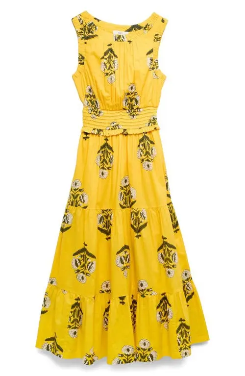 M&s Floral Pintuck Midi Dress