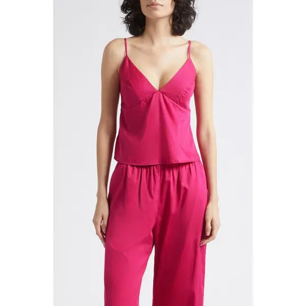LESET Yoko Triangle Tank Top - Amaranth