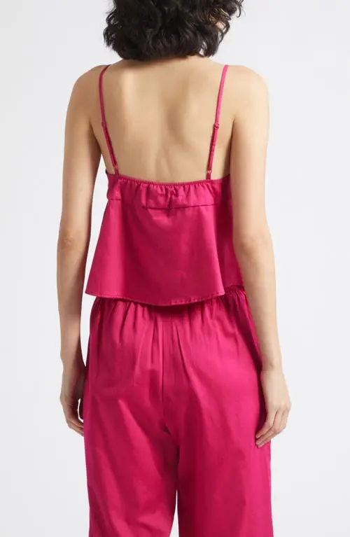 LESET Yoko Triangle Tank Top - Amaranth