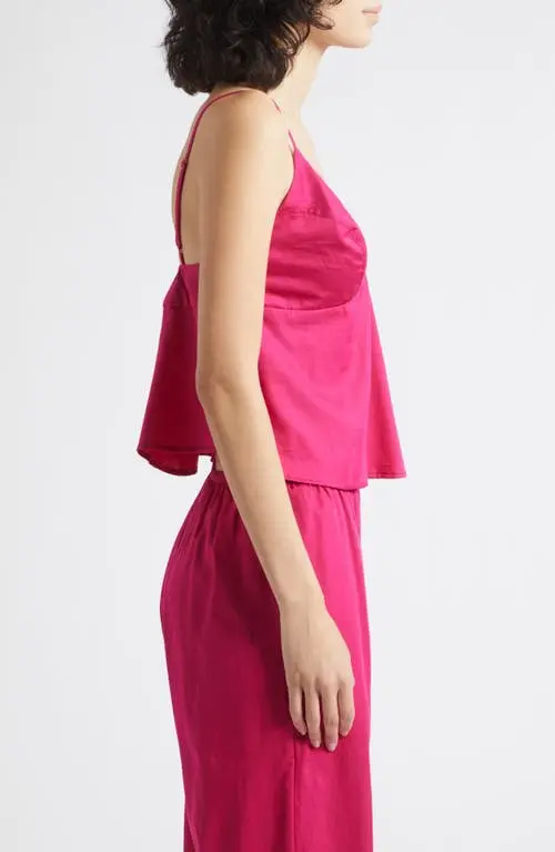 LESET Yoko Triangle Tank Top - Amaranth