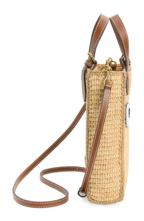 ANYA HINDMARCH Mini Raffia Eyes Crossbody Tote