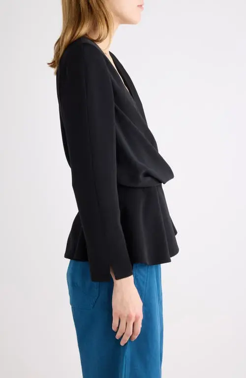 Chloé Fluid Faille Cinched Waist Top