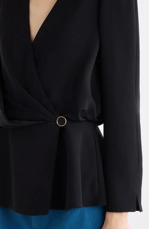 Chloé Fluid Faille Cinched Waist Top