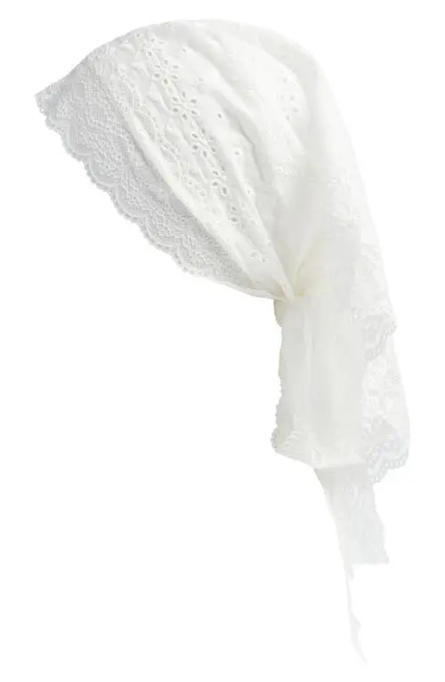 Bp. Eyelet Square Scarf - White