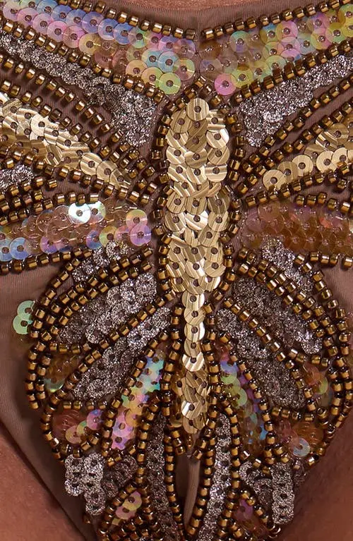 JADED LONDON Alula Embellished Butterfly Bikini Bottoms