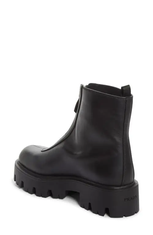 Prada Lug Sole Zip Bootie