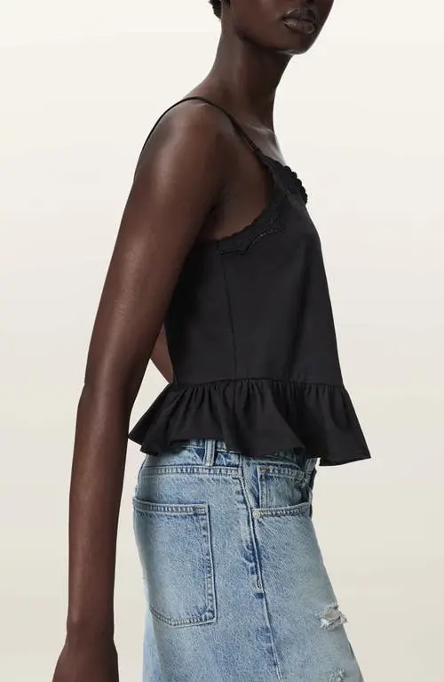ALLSAINTS Georgia Lace Trim Peplum Camisole