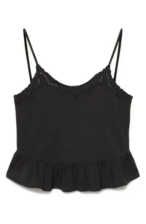 ALLSAINTS Georgia Lace Trim Peplum Camisole