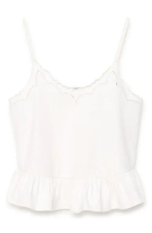 ALLSAINTS Georgia Lace Trim Peplum Camisole - White