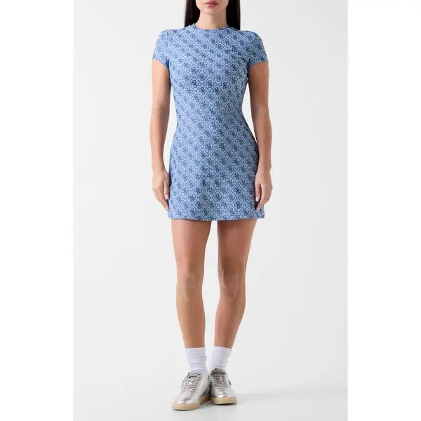 Guess 4g Monogram Jacquard Minidress