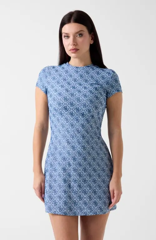 Guess 4g Monogram Jacquard Minidress
