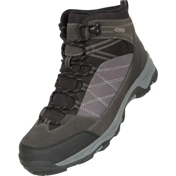 Mountain Warehouse Suede Waterproof Mid Cut Walking Boots - Black