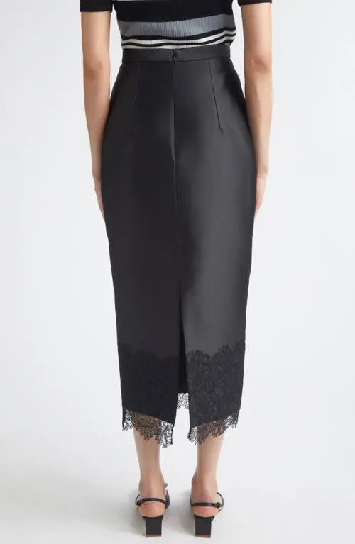 EMILIA WICKSTEAD Winny Lace Trim Cloqué Pencil Skirt
