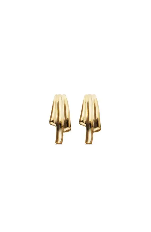 UNODE50 Three-tube 18k -plated Earrings