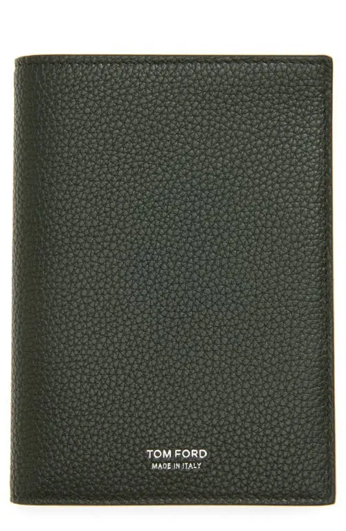 TOM FORD T-line Leather Passport Holder - Gct Dark Pine