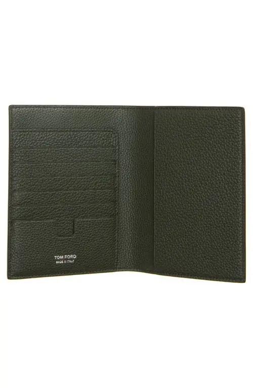 TOM FORD T-line Leather Passport Holder - Gct Dark Pine