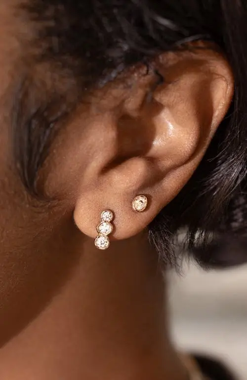 MADE BY MARY Tova Organic Oval Stud Earrings - Silver