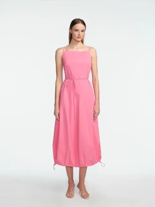 Lela Rose Cotton Poplin Bubble Hem Dress