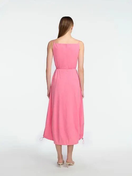 Lela Rose Cotton Poplin Bubble Hem Dress