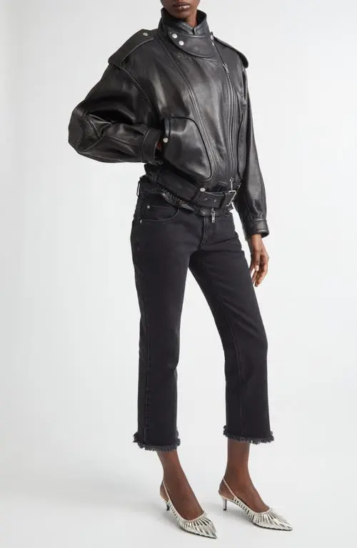 Isabel Marant Étoile Farza Leather Motorcycle Jacket