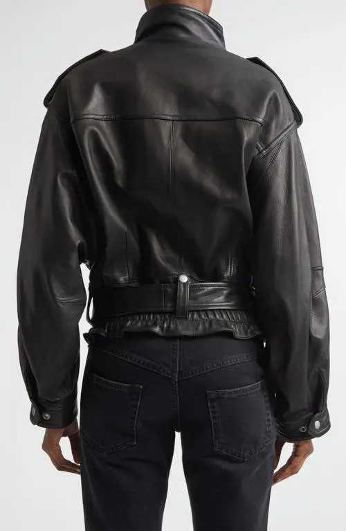 Isabel Marant Étoile Farza Leather Motorcycle Jacket