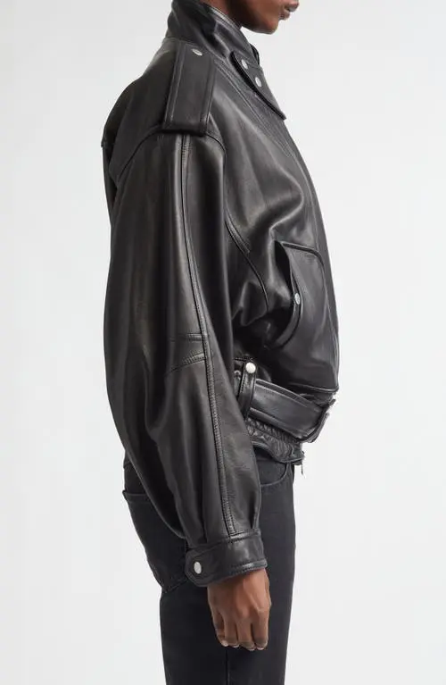 Isabel Marant Étoile Farza Leather Motorcycle Jacket