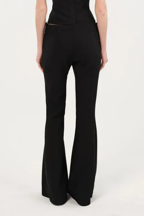 NOCTURNE Side Tie Low Rise Slim Fit Trousers