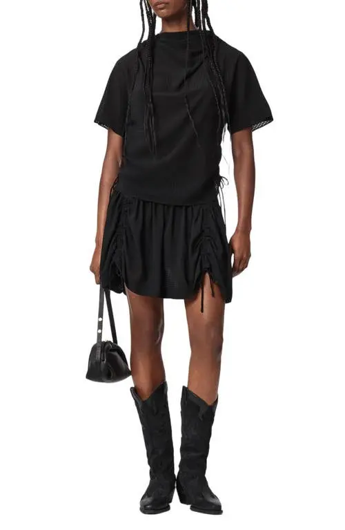 ALLSAINTS Leslie Check Side Tie Top