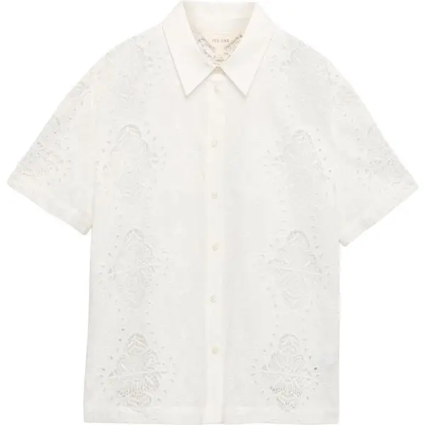 PER UNA BY M&S Floral Embroidered Cutwork Shirt