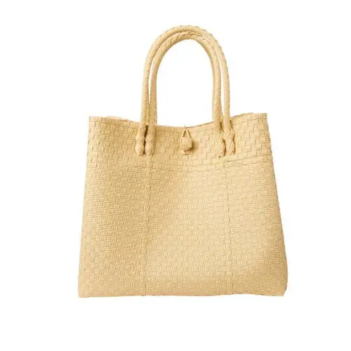 SARAH STEWART Maxi Ella Handwoven Tote - Yellow