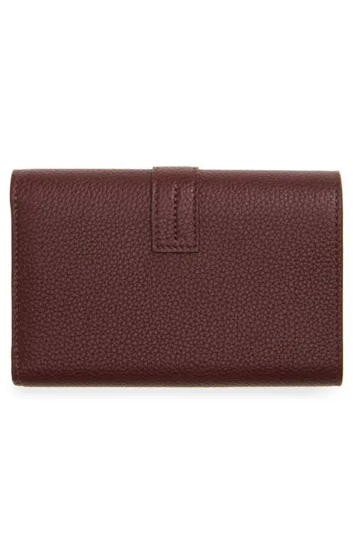 TOM FORD Kara Grain Leather Compact Wallet - Lost Cherry