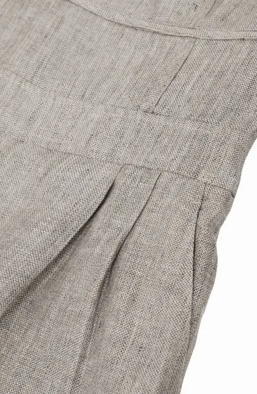 REISS Flora Square Neck Wide Leg Linen Jumpsuit