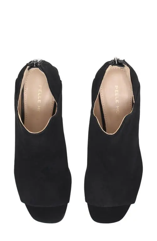 Pelle Moda Vaneza Suede Open Toe Sandal - Black