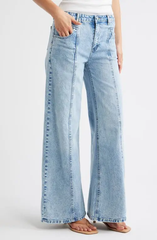 TRACTR Seam Detail Wide Leg Jeans
