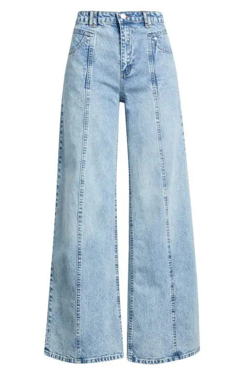 TRACTR Seam Detail Wide Leg Jeans
