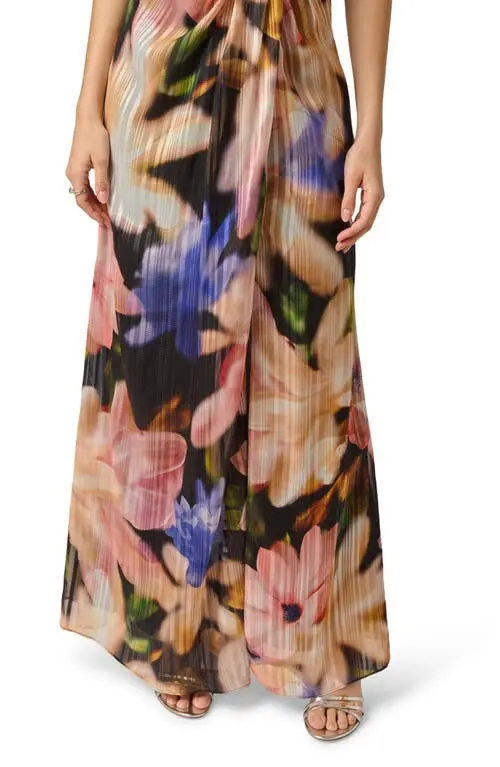 Adrianna Papell Floral Chiffon Gown