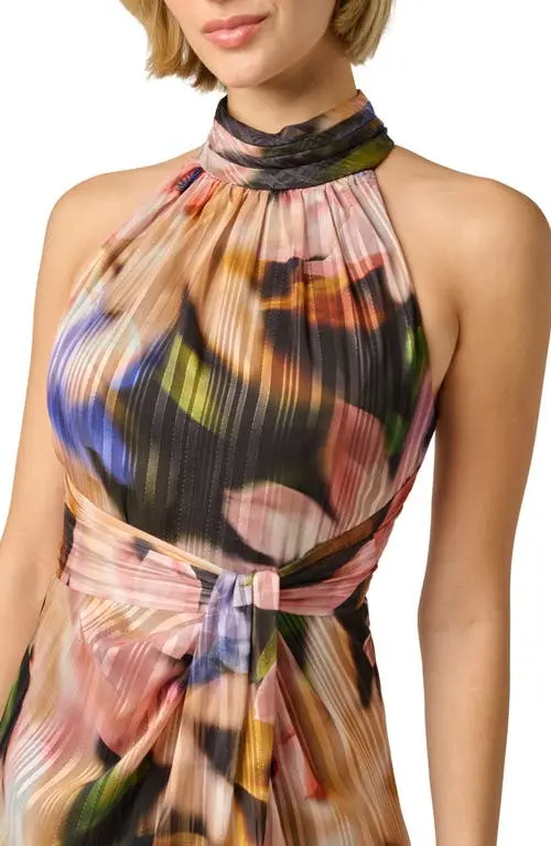 Adrianna Papell Floral Chiffon Gown