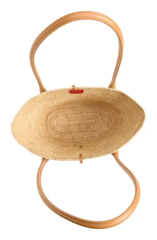 CHRISTIAN LOUBOUTIN Mini Woven Raffia Basket Tote - 6370 Natural/cuoio