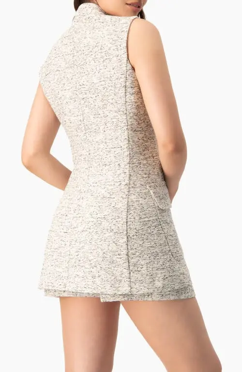 IVONNE Double-breasted Bouclé Blazer Vest