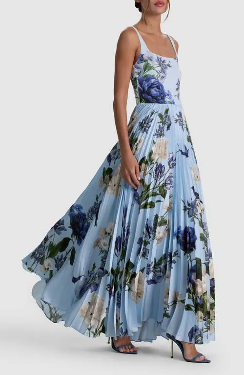 Alice + Olivia Carolyn Pleated Gown