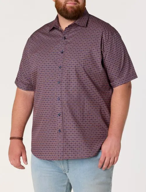 SYNRGY BY DXL Big & Tall Geometric Dot Print Sport Shirt