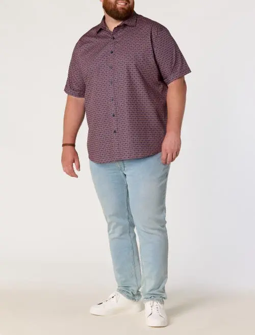 SYNRGY BY DXL Big & Tall Geometric Dot Print Sport Shirt