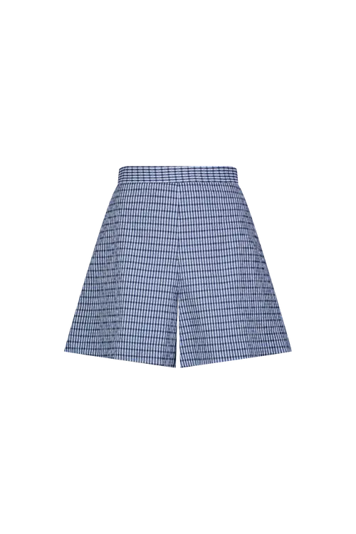 Lela Rose Checked Seersucker Short