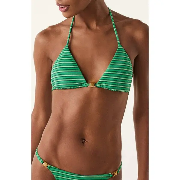 VIX PAULA HERMANNY Lucie Triangle Bikini Top - Green
