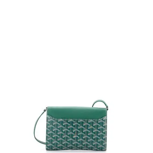 Goyard Chypre Wallet On Strap Coated Canvas With Leather