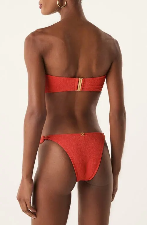 VIX PAULA HERMANNY Bandeau Cutout One-piece Swimsuit - Red
