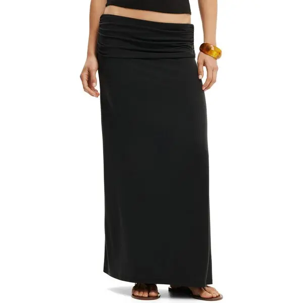 COTTON ON Maxi Skirt With Elasticated Waist - Black