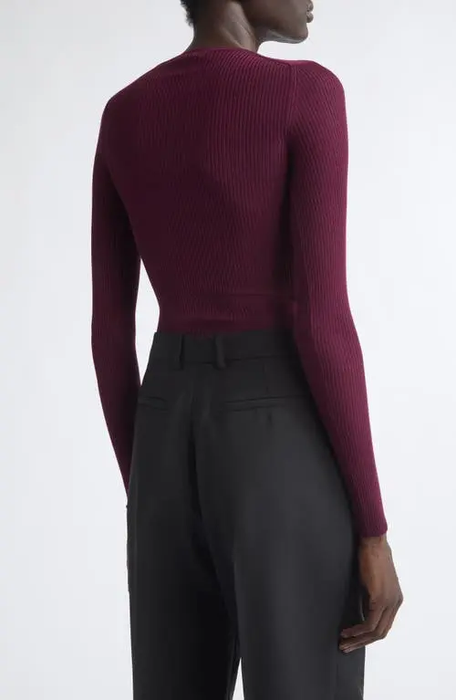 JIL SANDER Lightweight Wool Crewneck Sweater - Cherry